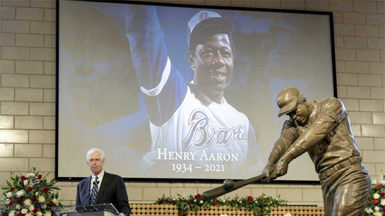 Baseball Gathers Behind Home Plate To Honor Hammerin’ Hank Aaron