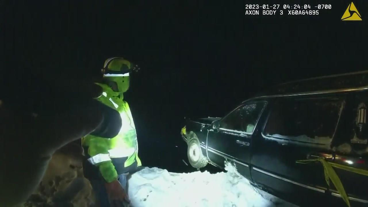 Driver Saved By Body In Hearse After Crash Leaves Car Dangling Over Canyon