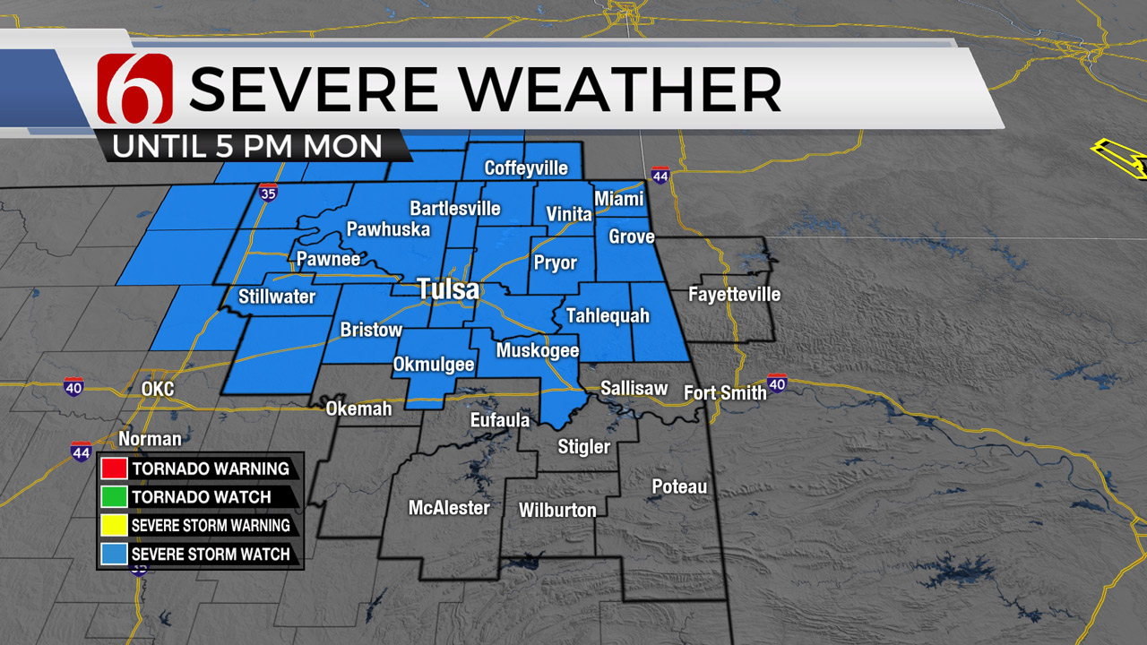 Thunderstorms, Hail Pass Through Tulsa, Eastern Oklahoma