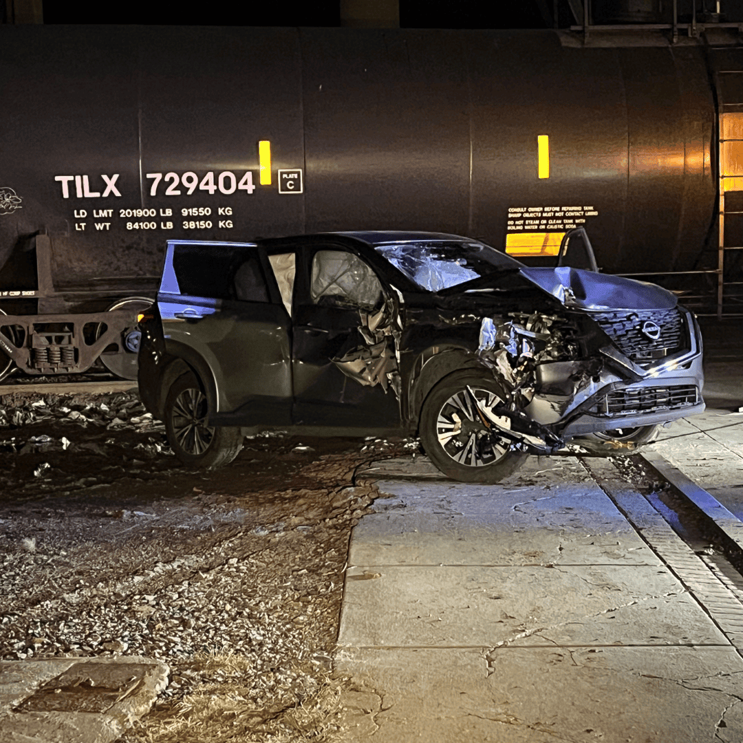 Train, car collide in Tulsa; 1 hospitalized in early morning crash