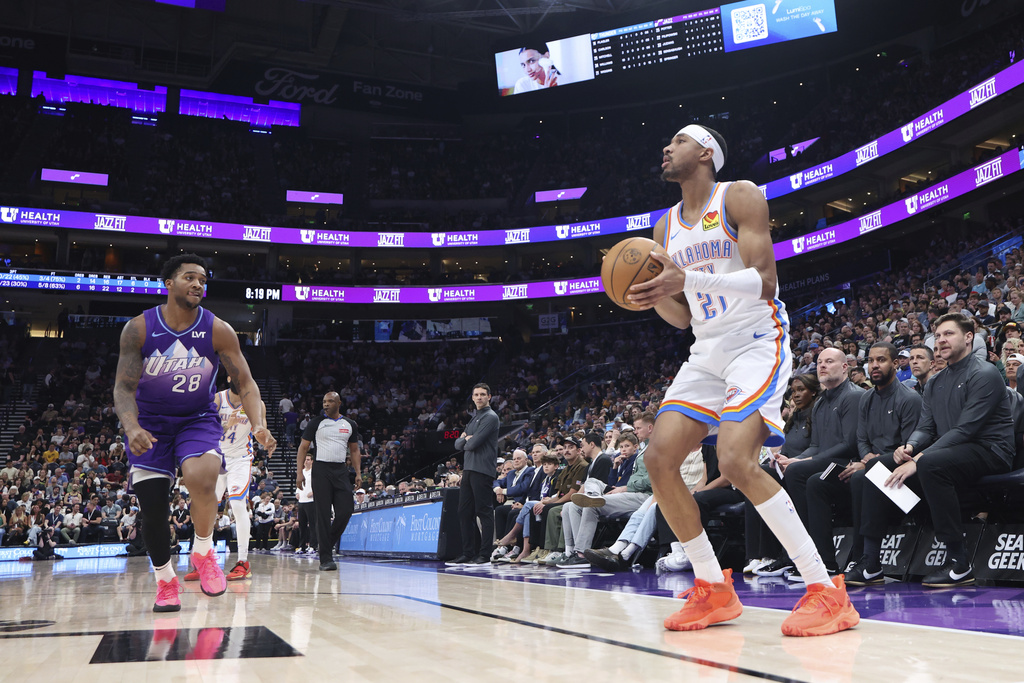Wiggins scores 35 points and Thunder roll over Jazz 145-111 for 31st ...