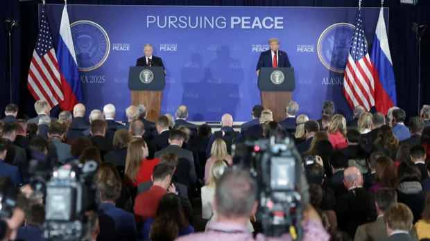 President Trump, Putin end Alaska summit with joint news conference ...