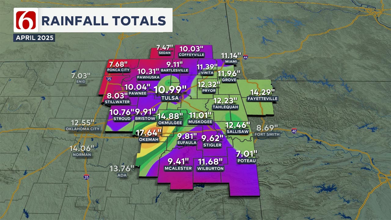 How much rain fell in Oklahoma? April was the wettest on record for ...