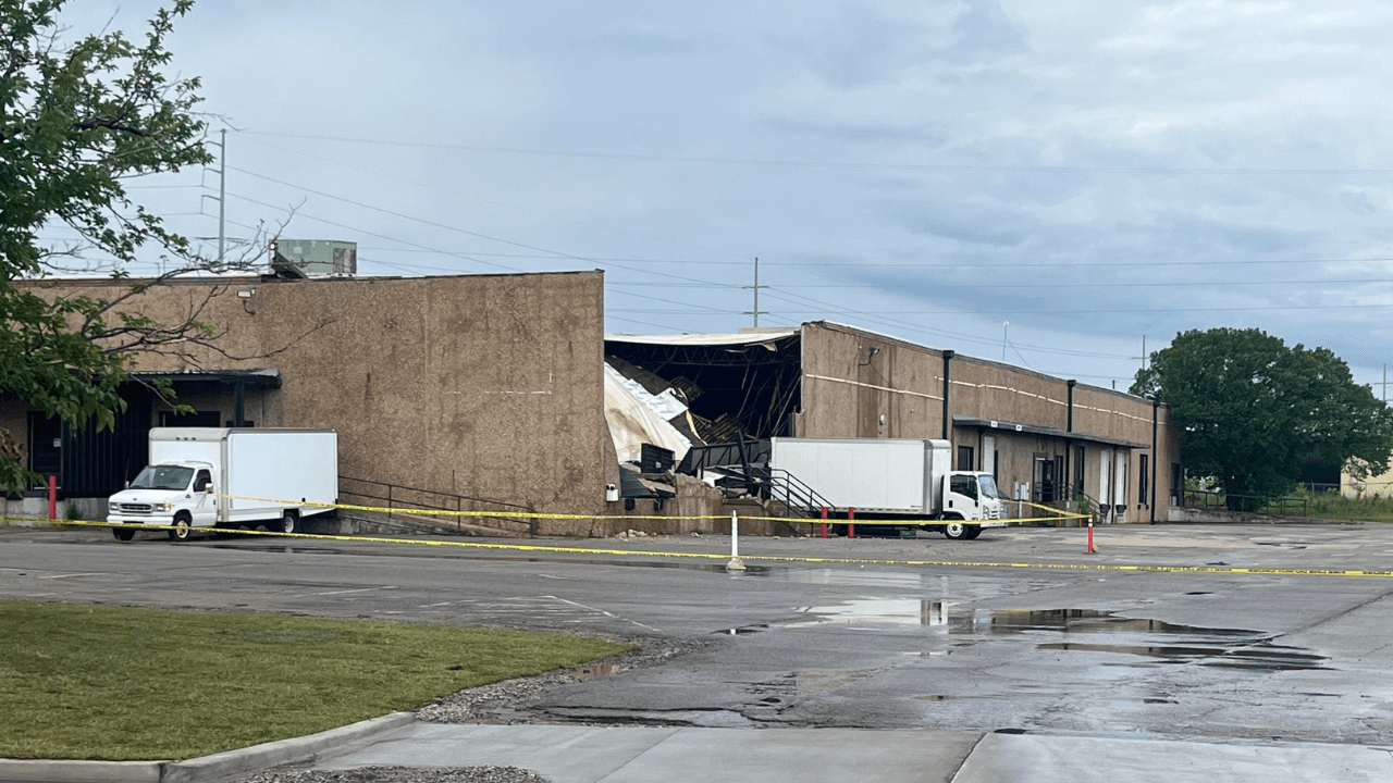 Roof collapse at Tulsa warehouse