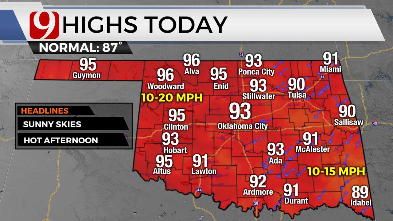 Oklahoma Will See Warm Start On Monday With Lots Of Sunshine In The ...