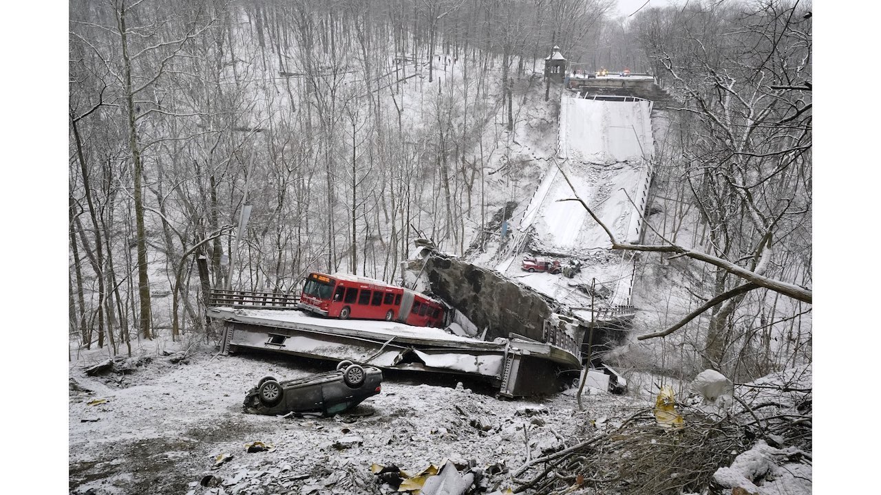 Bridge Collapses, Drops City Bus Into Pittsburgh Ravine
