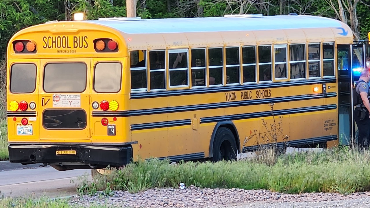 OKC Police, Firefighters On Scene Of Crash Involving School Bus