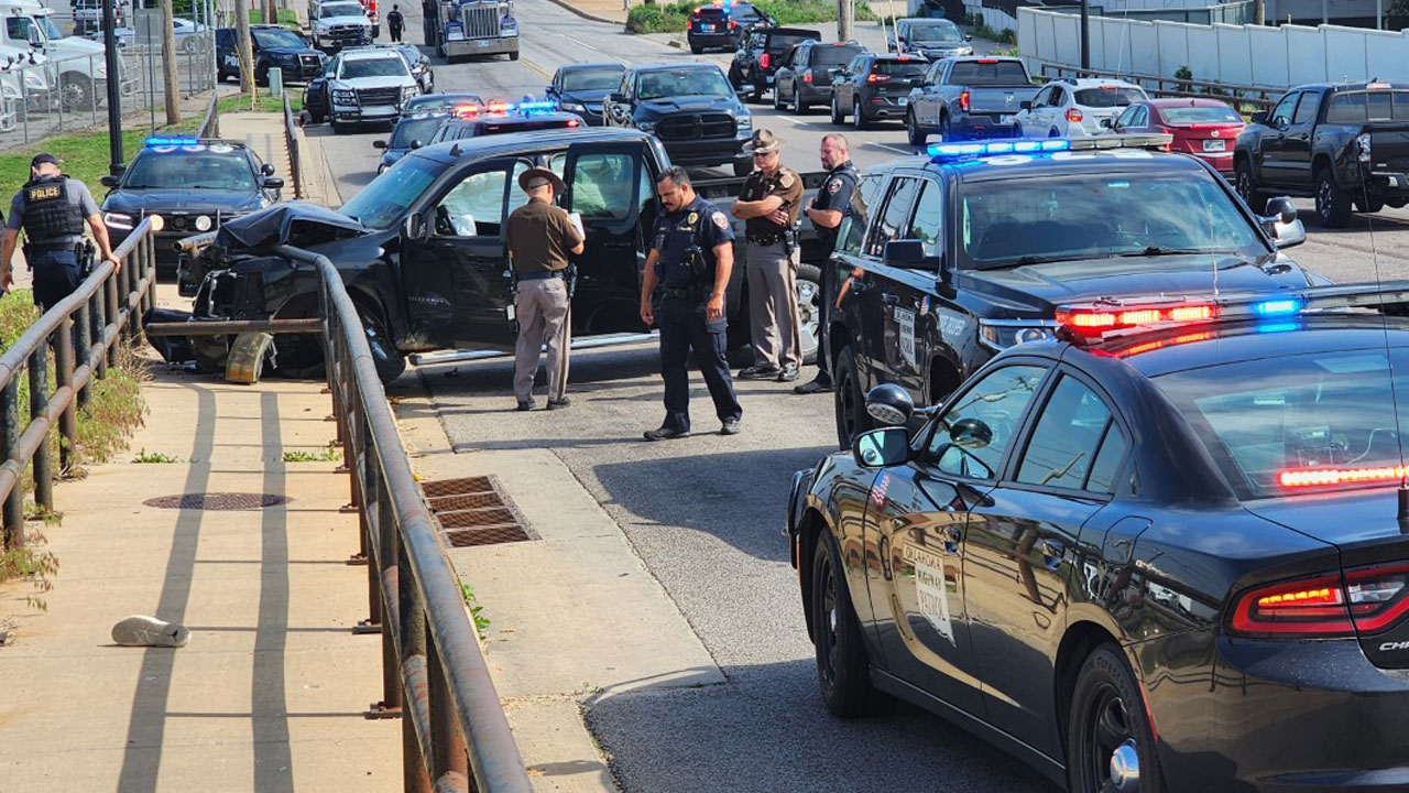 Pursuit Through Mustang, Oklahoma City Leads To Crash, Arrest