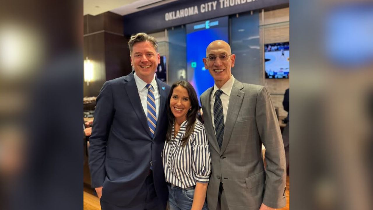 NBA Commissioner Adam Silver attends Thunder game in OKC