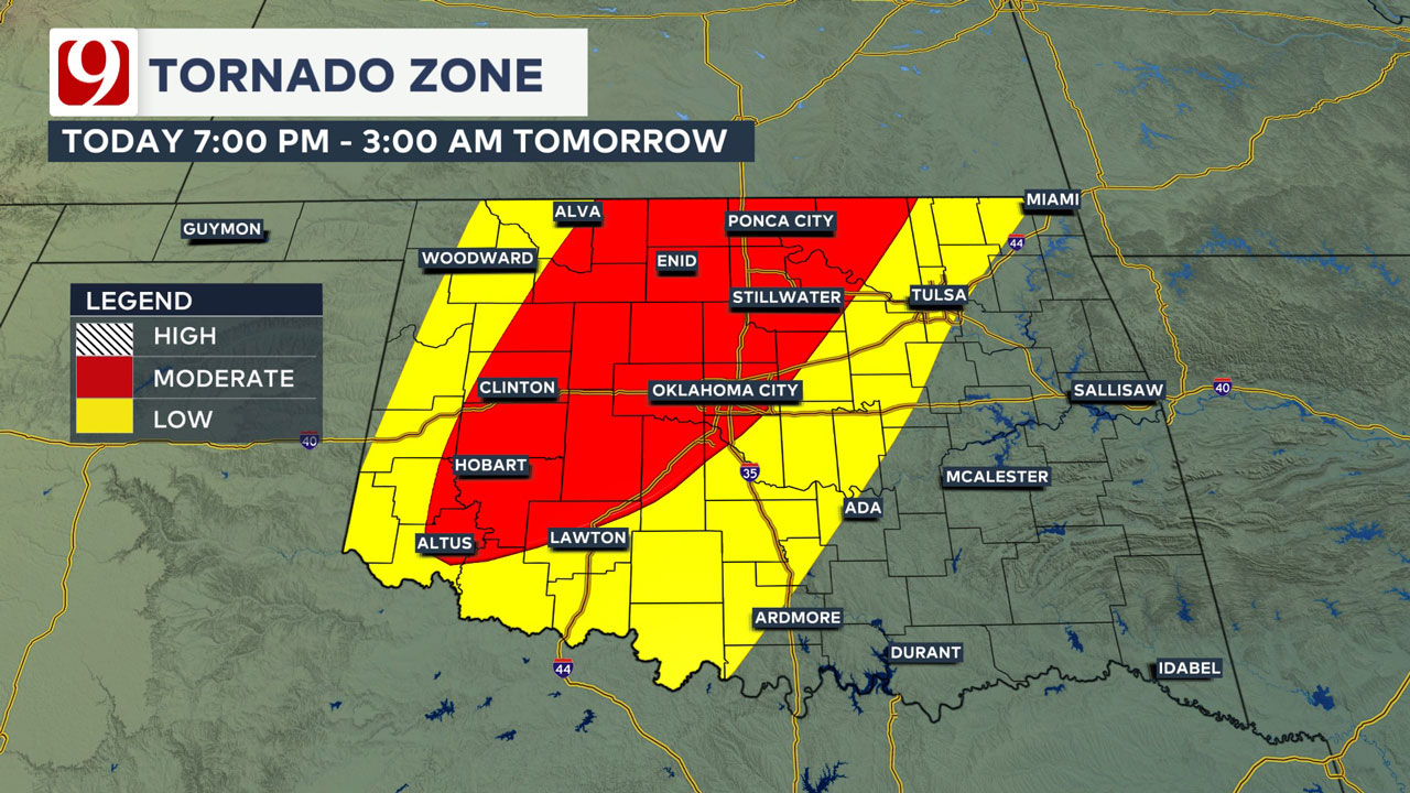 Severe storms, tornado threat and flooding possible in Oklahoma Monday ...