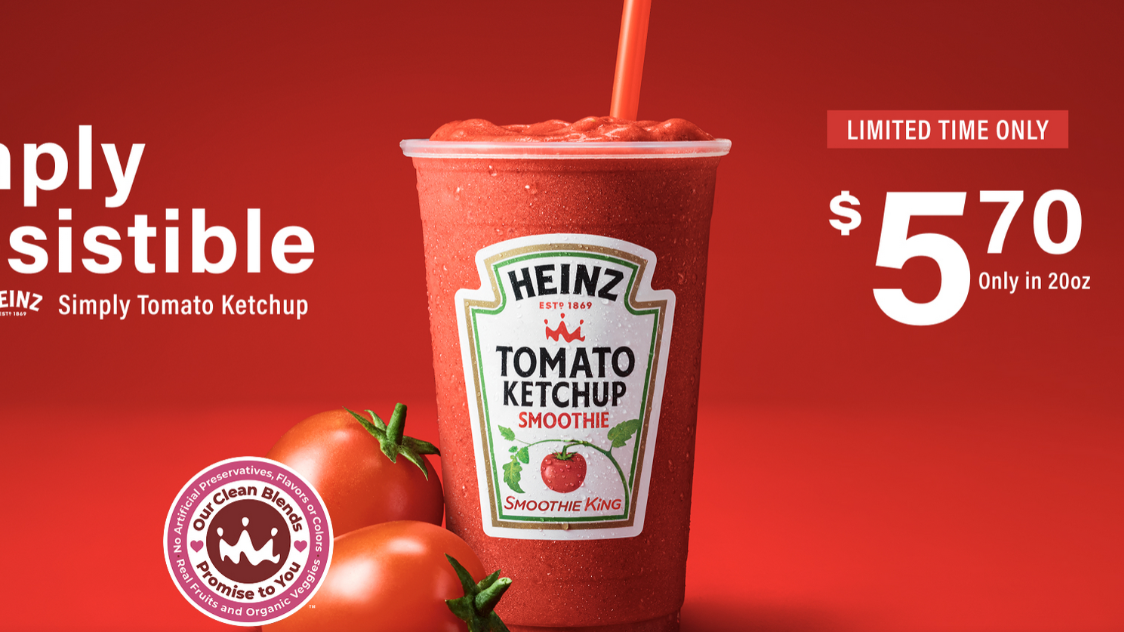 HEINZ and Smoothie King launch first-ever ketchup smoothie at select locations nationwide