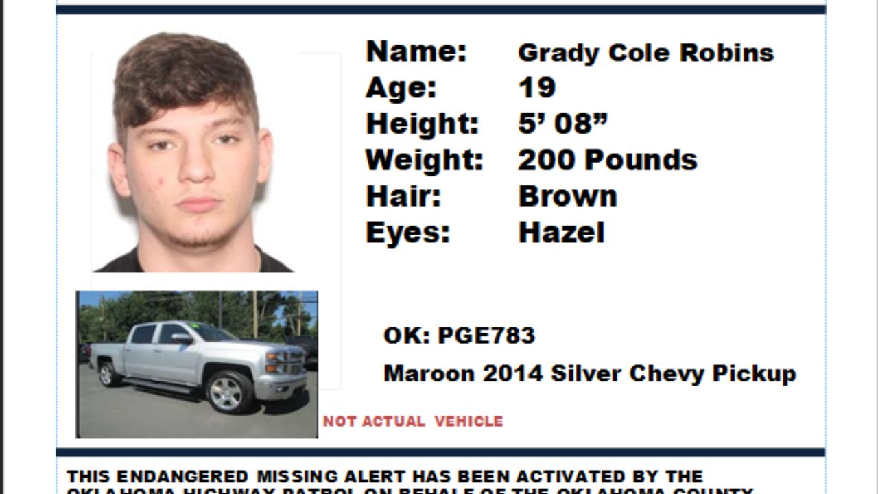 Subject of Oklahoma County Kasey Alert located